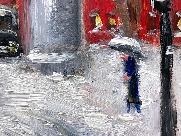 Cindy Shaoul - "Snow by Washington Square Park" Impressionist Oil ...