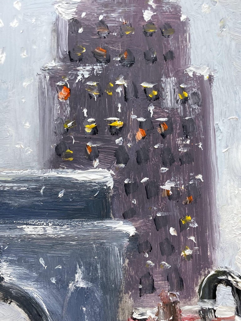 Cindy Shaoul - "Snow by Washington Square Park" Impressionist Oil ...