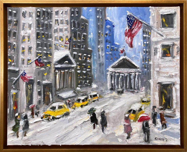 Cindy Shaoul - "Snow in Downtown NYC" Impressionistic Snow Scene in ...