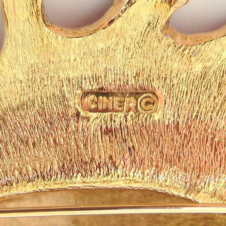 Ciner Conch Shell Enamel Brooch Pin Swarovski Crystals New, Never Worn ...