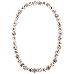 Colored Rhinestone Belt or Necklace For Sale at 1stDibs