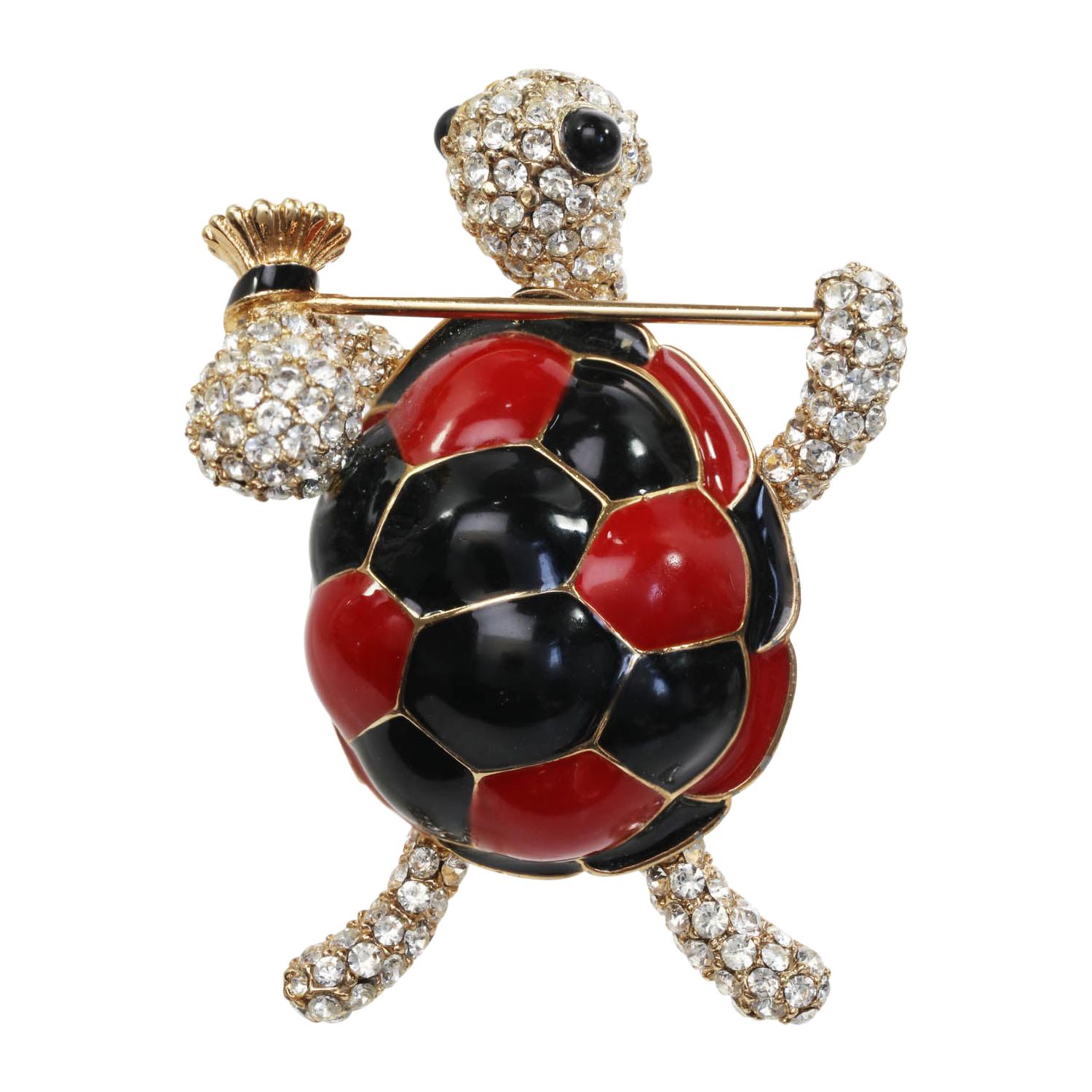 CINER Red and Black Spotted Turtle Pin For Sale at 1stDibs