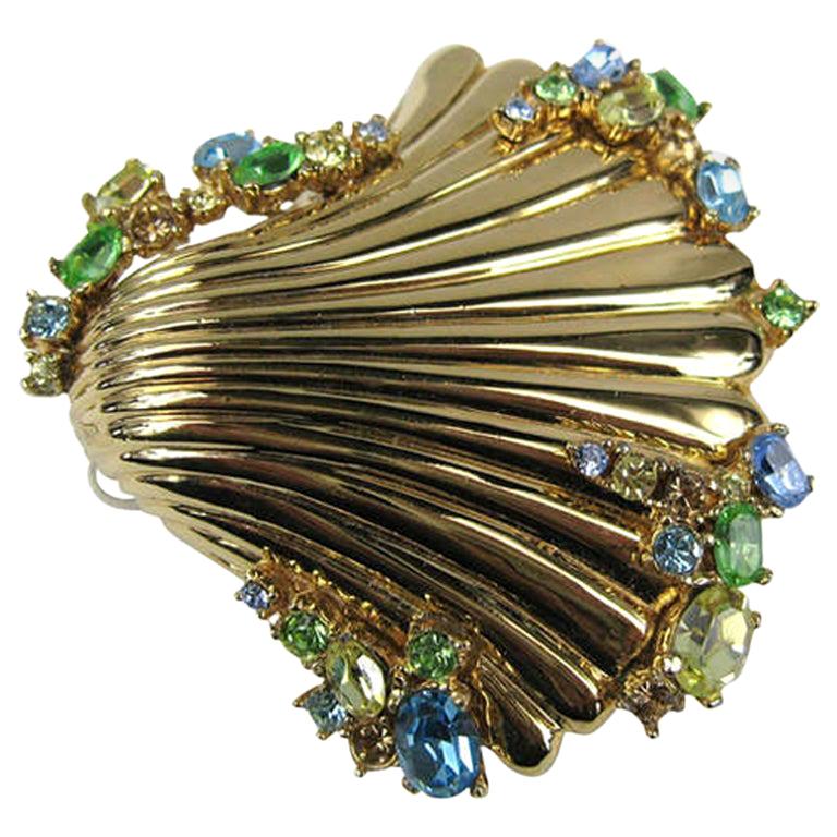 Vintage Ciner Jeweled and Enamel Camel Brooch at 1stDibs