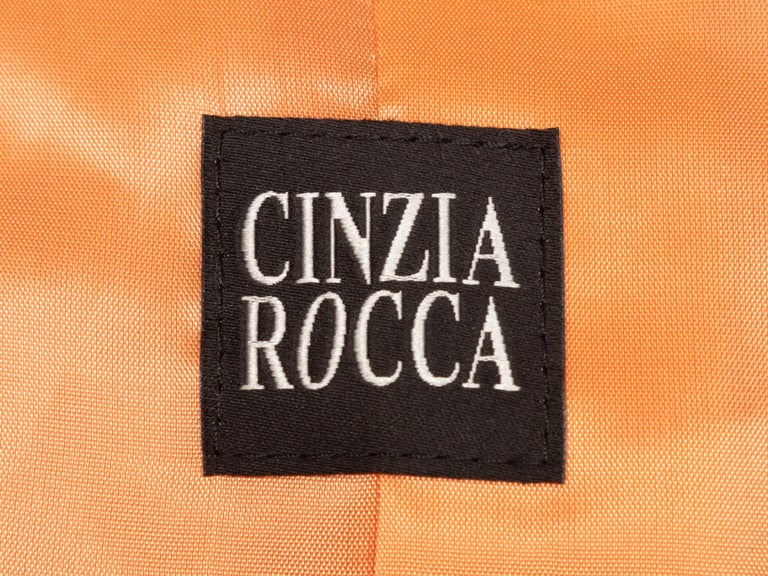 Cinzia Rocca Pastel Orange Virgin Wool Coat For Sale at 1stDibs