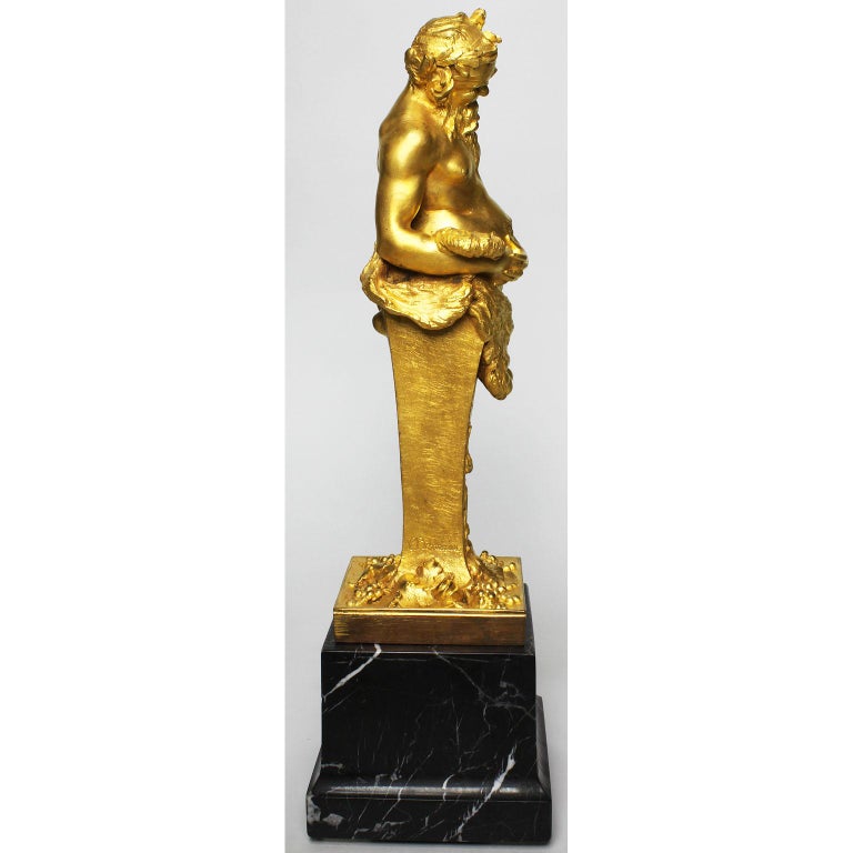 Cipri Adolf Bermann, German, 19th Century Gilt-Bronze Bacchus Herm Term ...