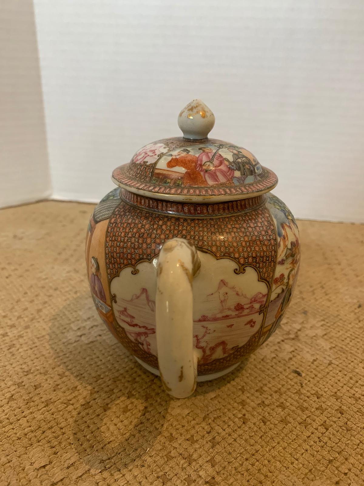 Chinese Export Qianlong Mandarin Palette Enameled Porcelain Teapot ...