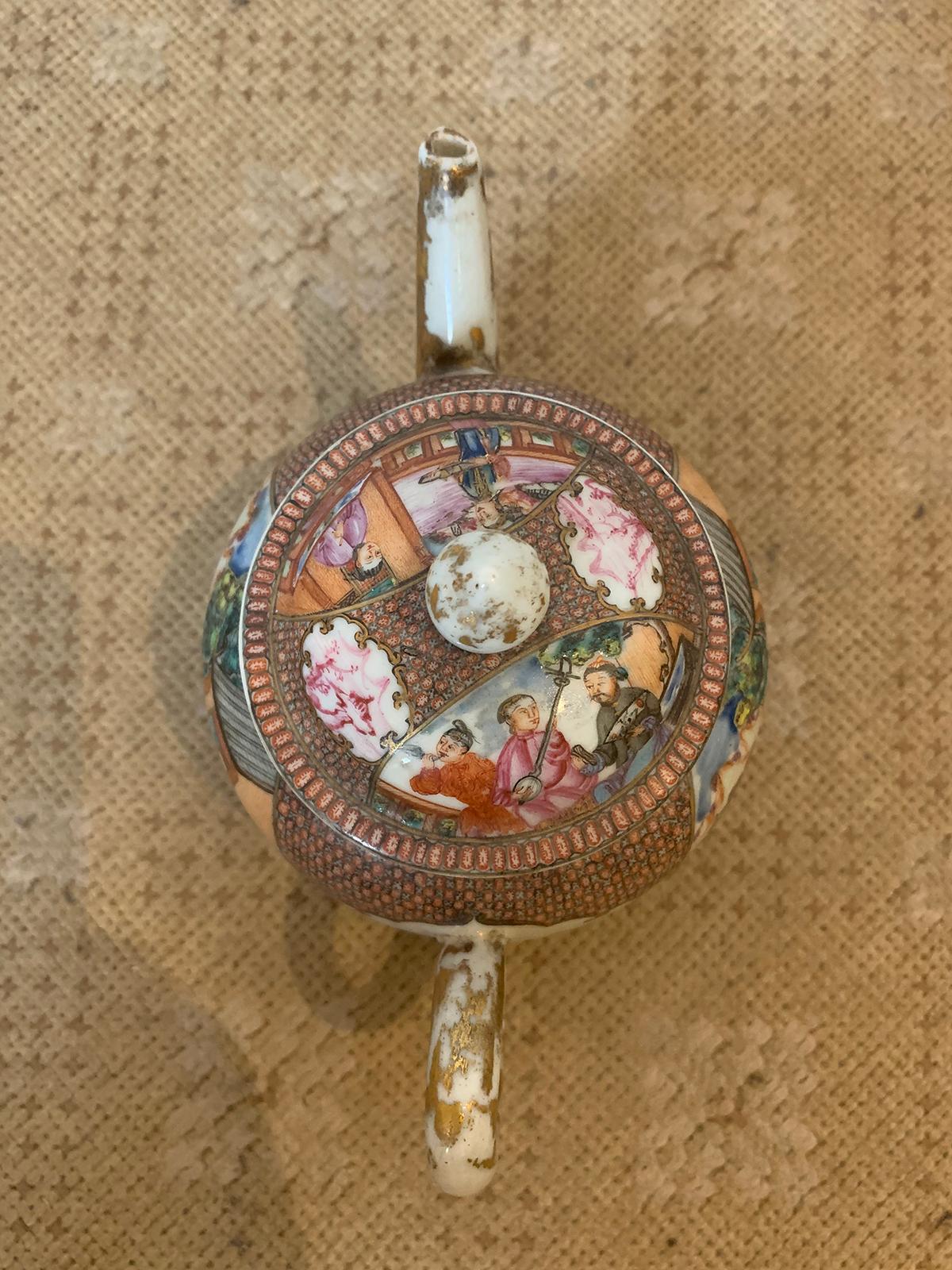 Chinese Export Qianlong Mandarin Palette Enameled Porcelain Teapot ...