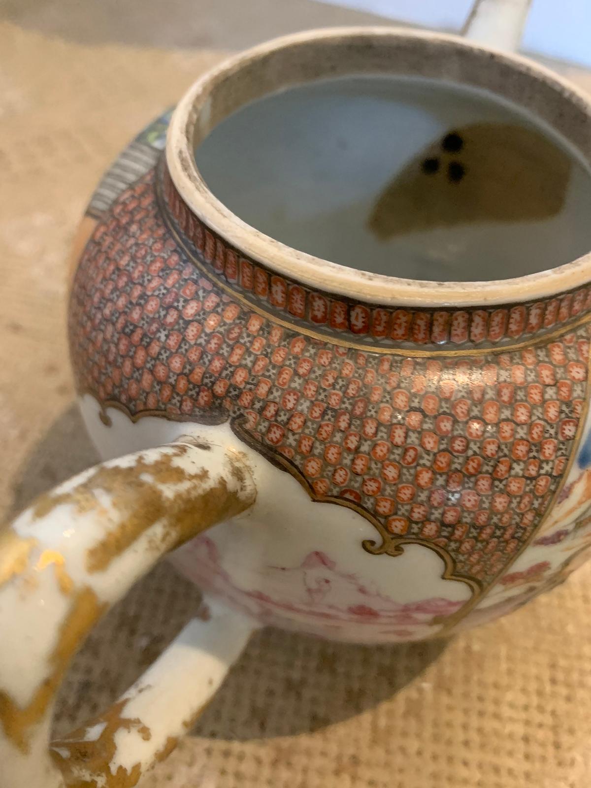 Chinese Export Qianlong Mandarin Palette Enameled Porcelain Teapot ...