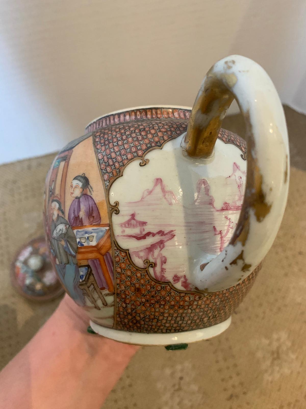 Chinese Export Qianlong Mandarin Palette Enameled Porcelain Teapot ...