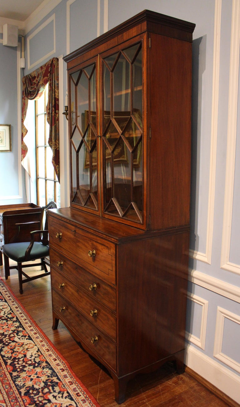 circa 1800 Secretarie Bookcase, English, George III For Sale at 1stDibs