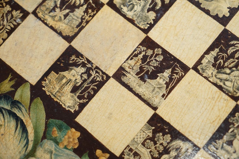 Chinese Chinoiserie George IV Rare Wood Games Table Chess Tilt Top ...