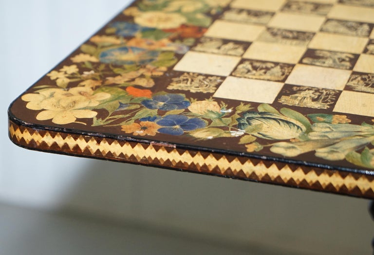 Chinese Chinoiserie George IV Rare Wood Games Table Chess Tilt Top ...