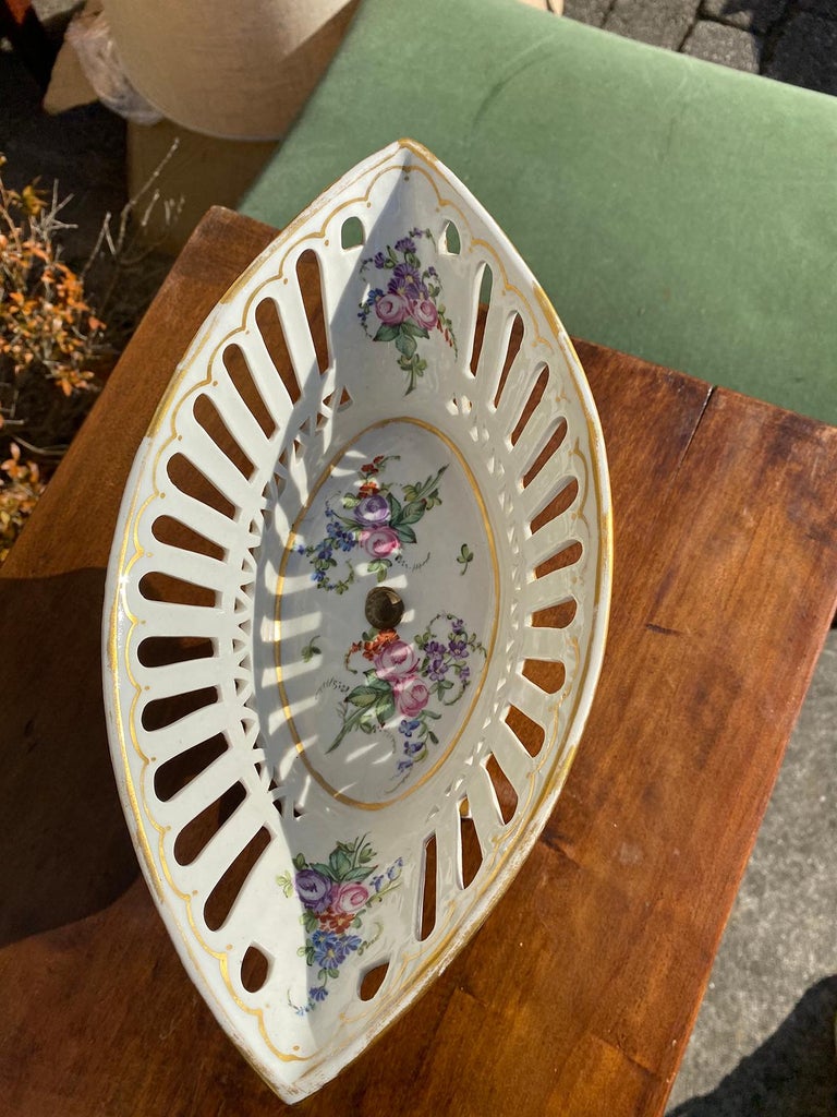 Old Paris Type Porcelain Cachepot with Marks for Meissen, Circa 1830s ...