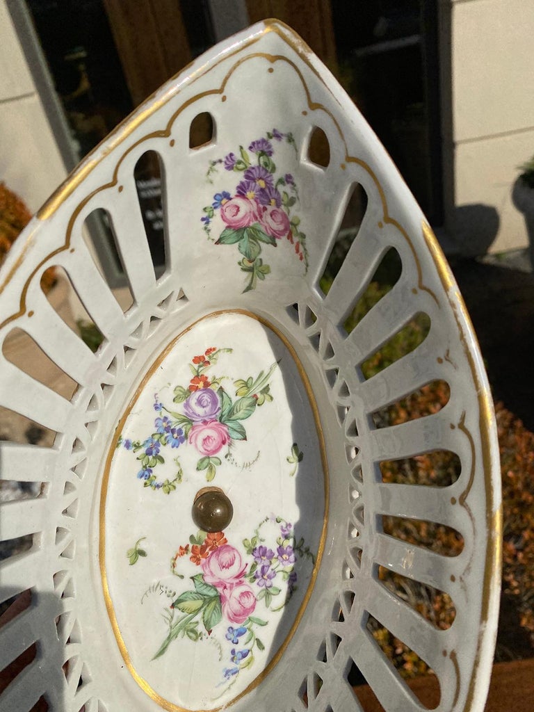 Old Paris Type Porcelain Cachepot with Marks for Meissen, Circa 1830s ...