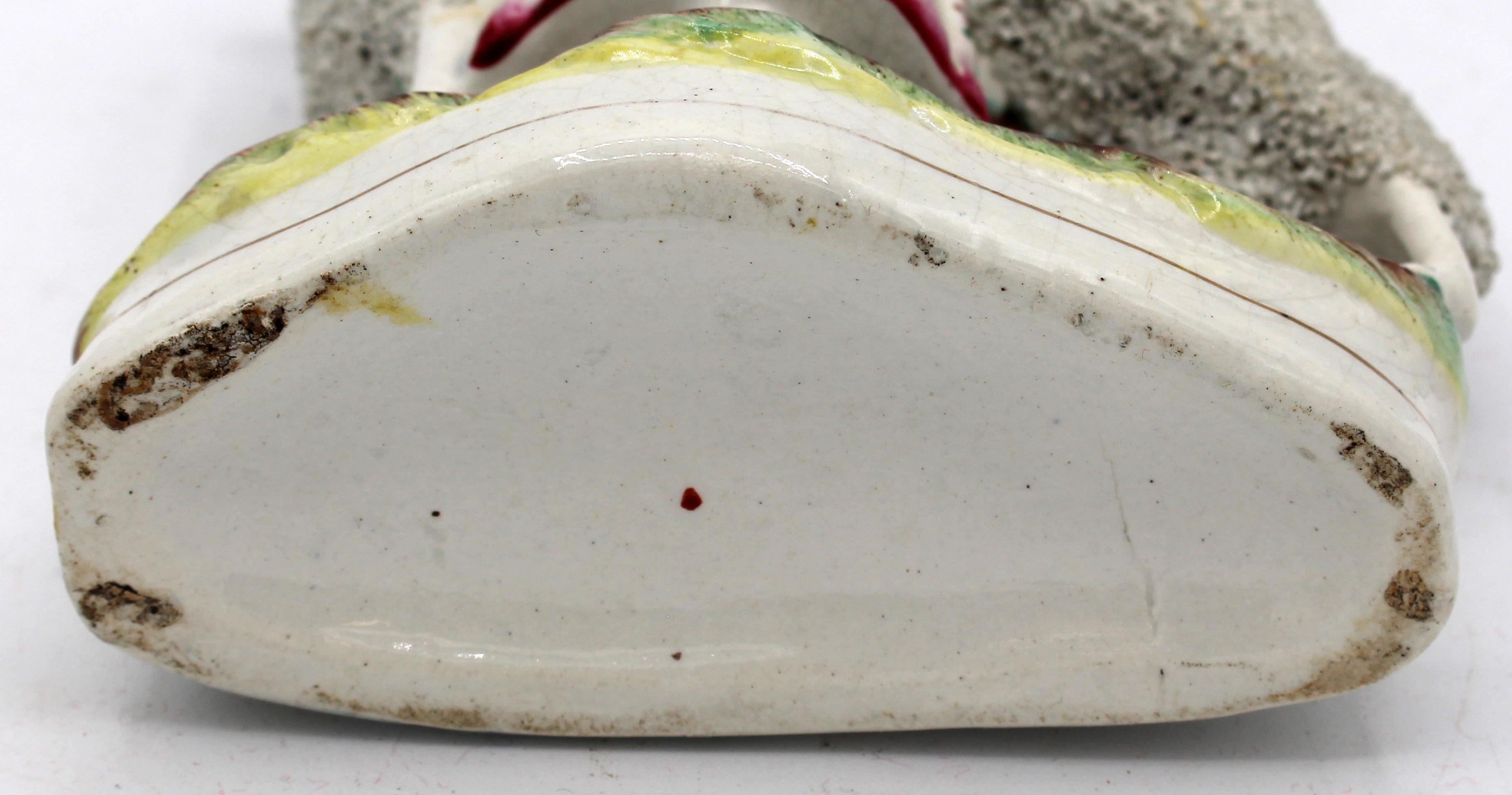 circa 1860 Staffordshire Highland Lass with Sheep Figure at 1stDibs