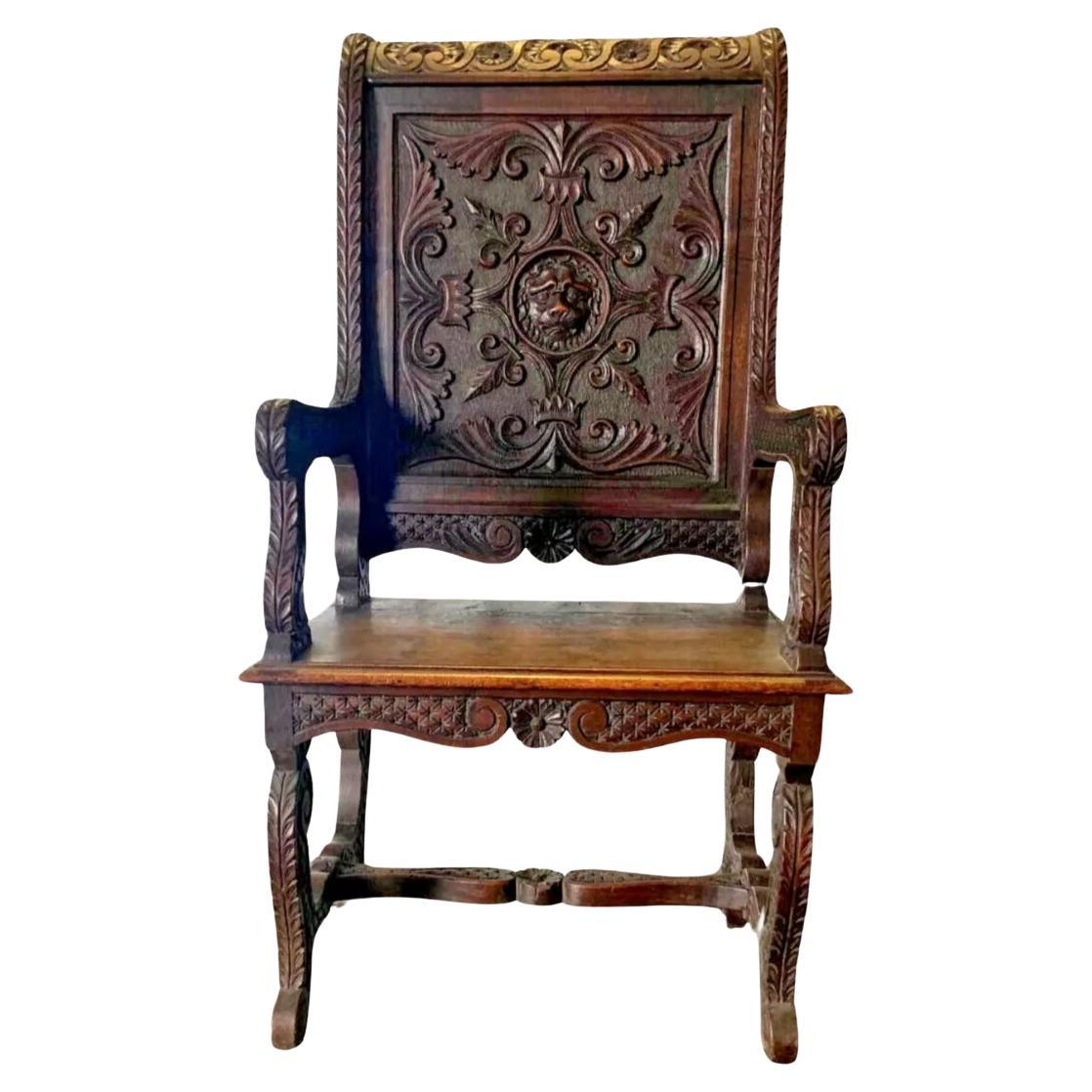 Heavily Carved Ornate Chair For Sale at 1stDibs | ornate chairs ...