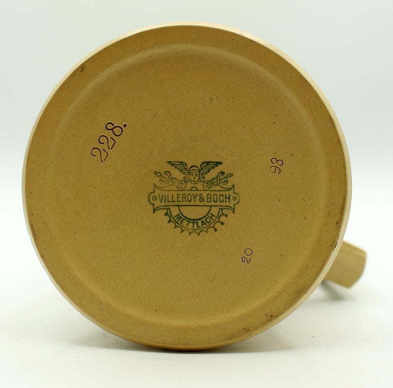 Circa 1870 Stoneware Mettlach Villeroy and Boch Stein For Sale at 1stDibs