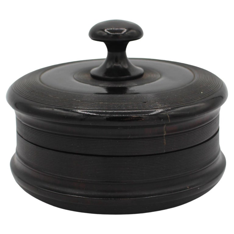 Circa 1870 Turned Wood Lidded Box For Sale at 1stDibs