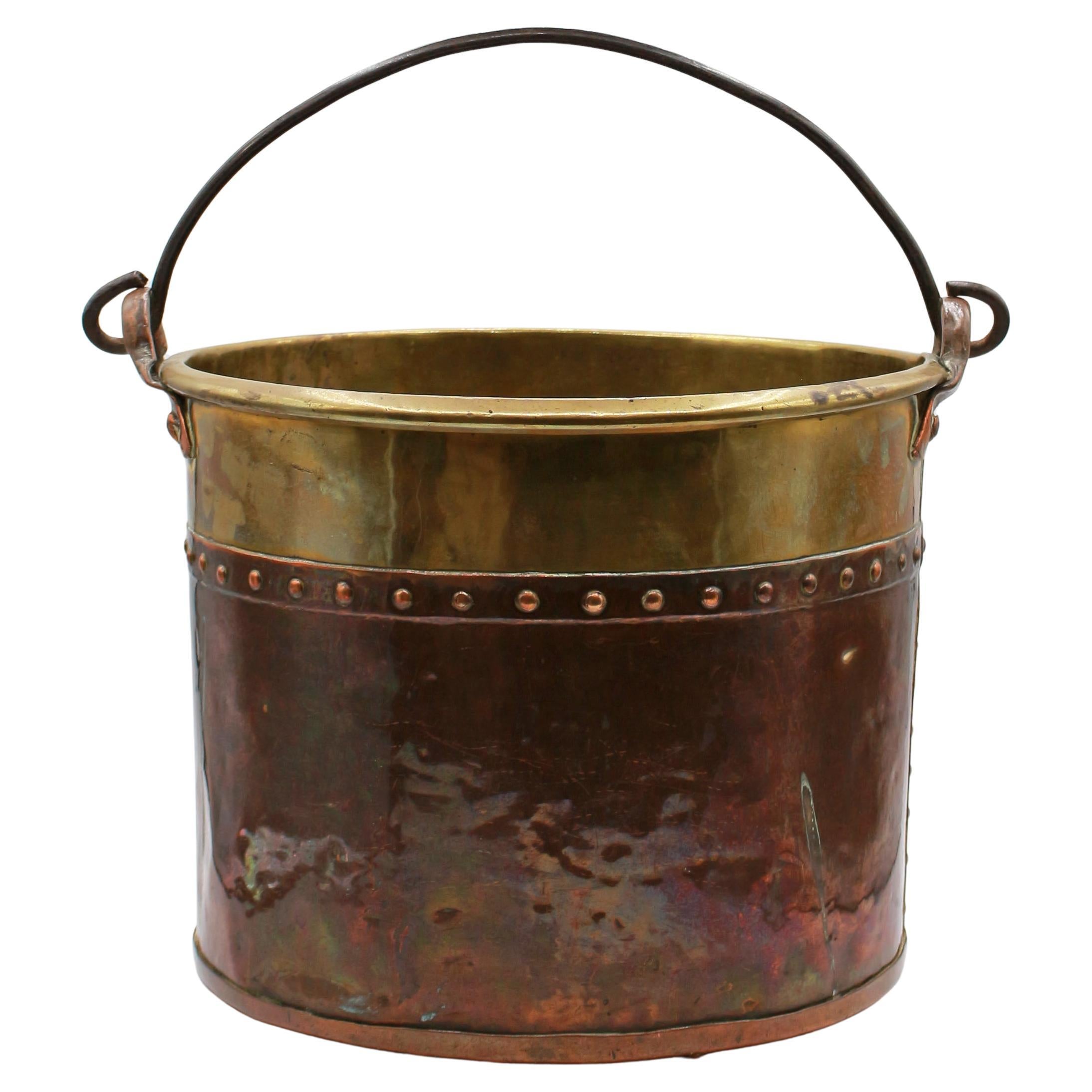 Mid 20th Century Copper Cachepot Bucket For Sale at 1stDibs