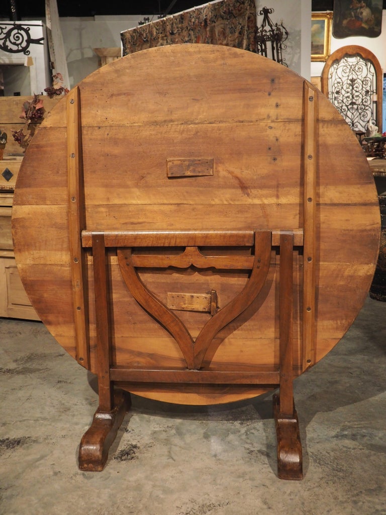 French Walnut Wood Tilt-Top Wine Tasting or Vintner's Table, circa 1880 ...