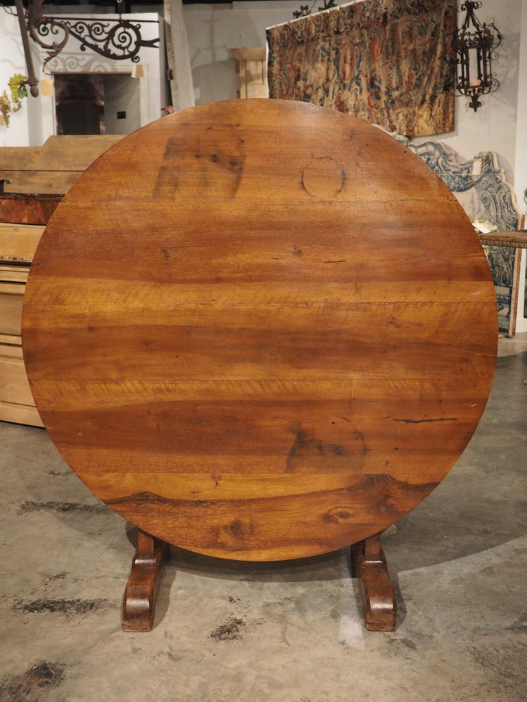 French Walnut Wood Tilt-Top Wine Tasting or Vintner's Table, circa 1880 ...