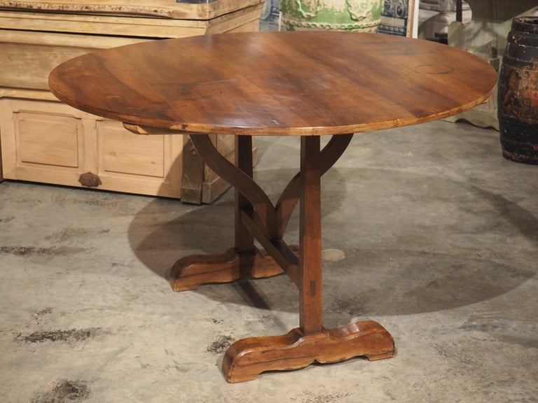French Walnut Wood Tilt-Top Wine Tasting or Vintner's Table, circa 1880 ...