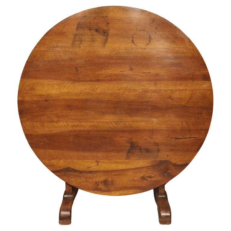 French Walnut Wood Tilt-Top Wine Tasting or Vintner's Table, circa 1880 ...