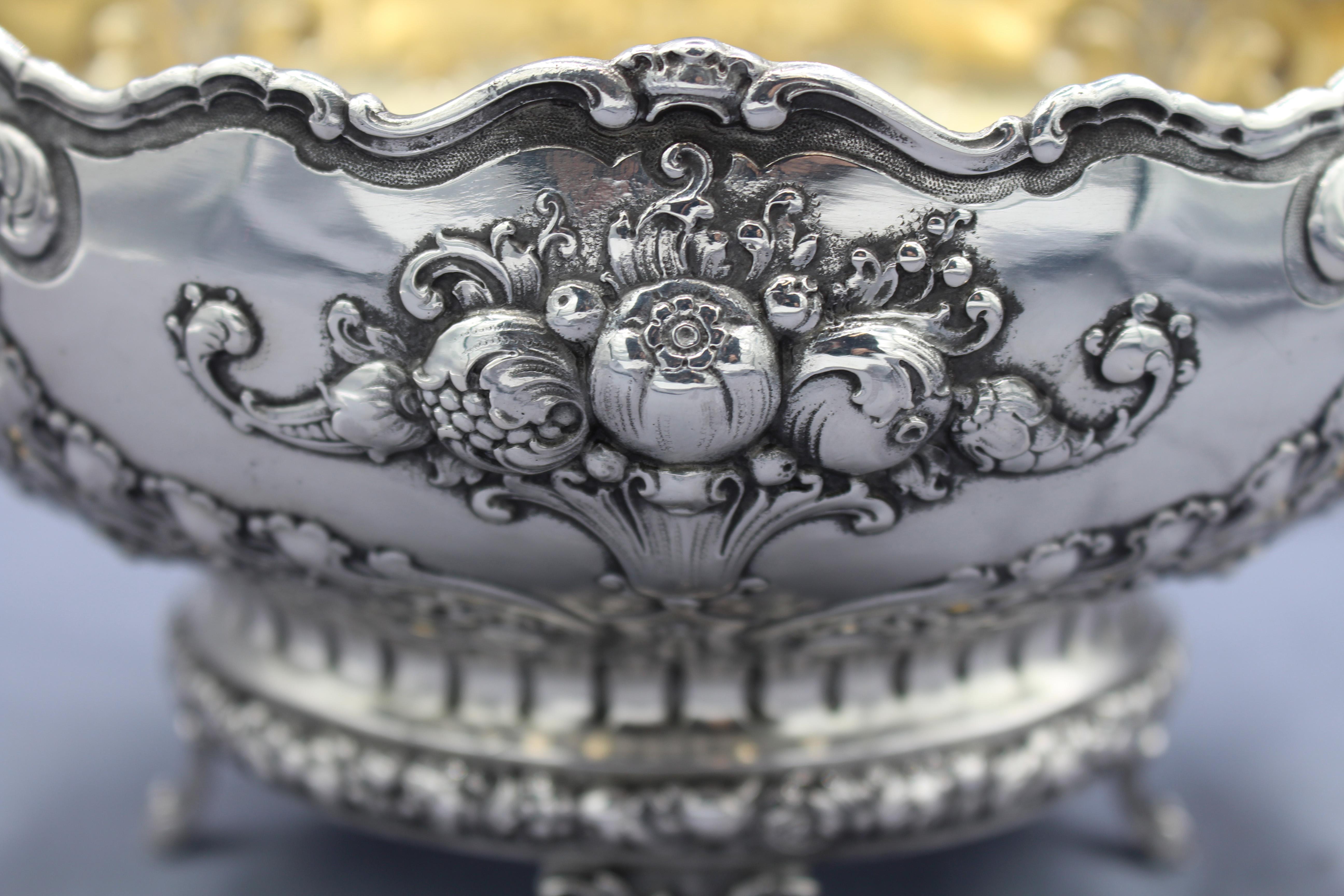 Circa 1880 Storck and Sinsheimer German Silver Fruit Bowl For Sale at ...