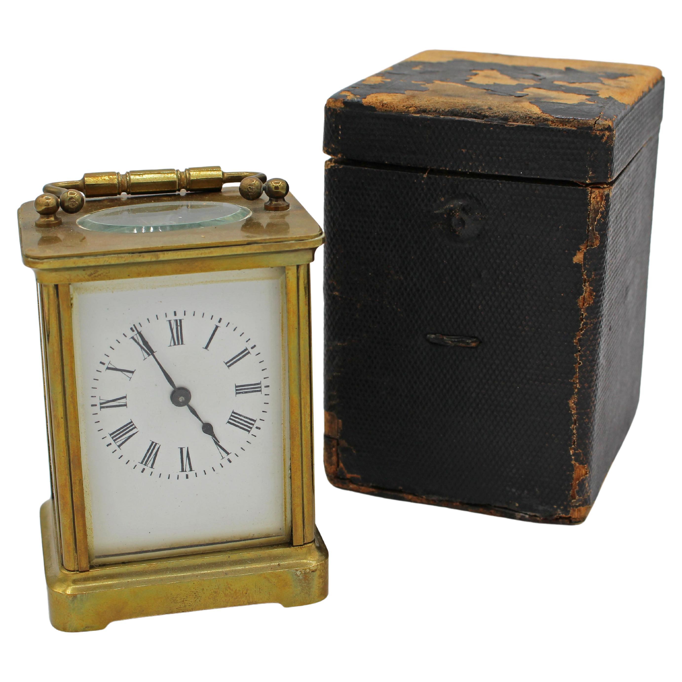 Fine Brass Corniche Case Carriage Clock with Alarm and Original ...