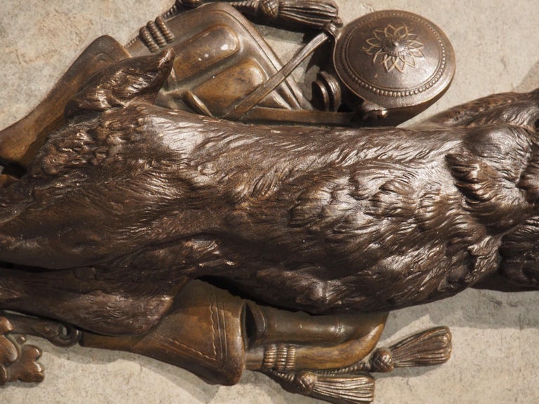 Circa 1890, French Bronze Hunt Trophy Wall Hanging of a Rabbit at 1stDibs