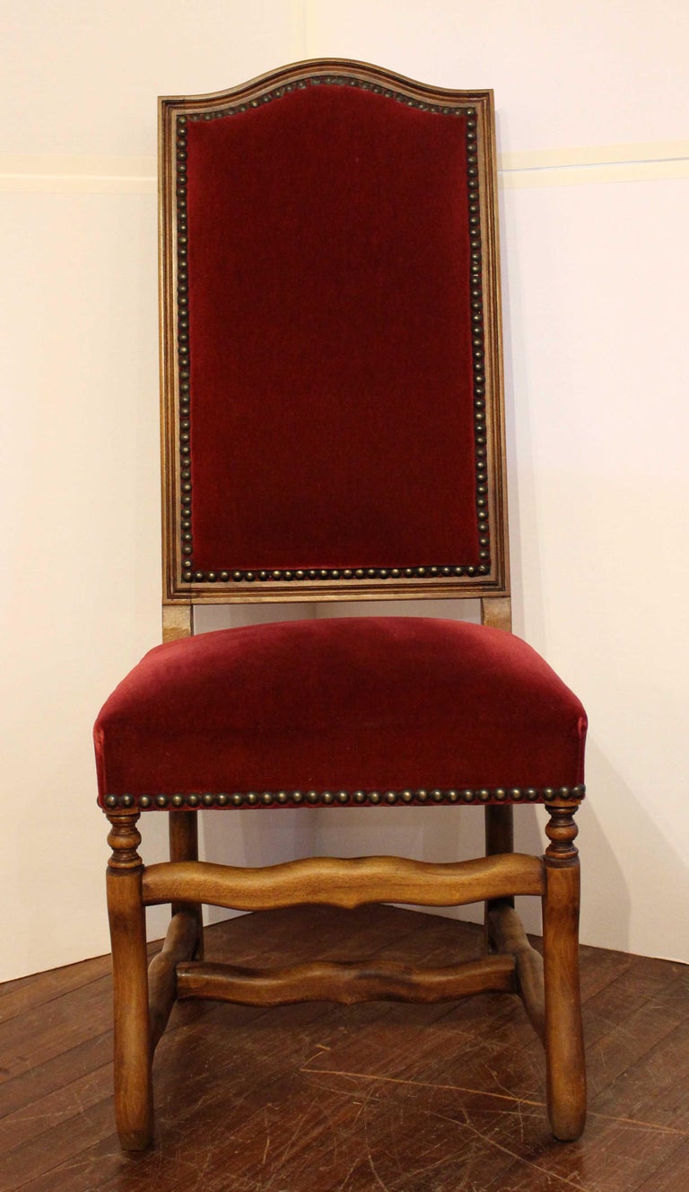 circa 1890s Set of 8 Dining Chairs, French, Louis XIII Style For Sale ...