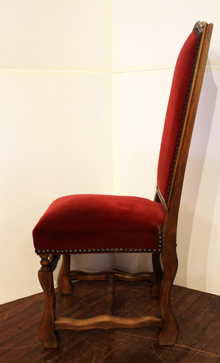 circa 1890s Set of 8 Dining Chairs, French, Louis XIII Style For Sale ...