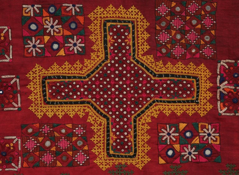 Embroidered Cradle Cloth 'Ghodiyu', Gujarat, India, circa 1900 For Sale ...