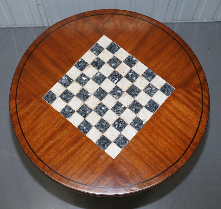 Fully Restored French Empire Hardwood Chess Table Marble Ormolu Mount ...