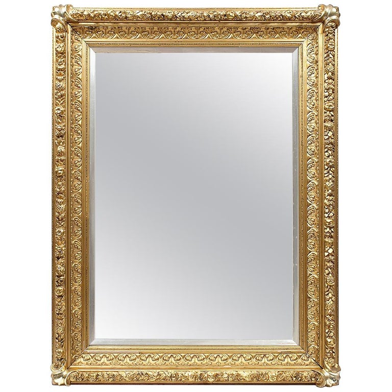 Gilded Mirror in Rectangular Frame, circa 1900 at 1stDibs | gilded ...