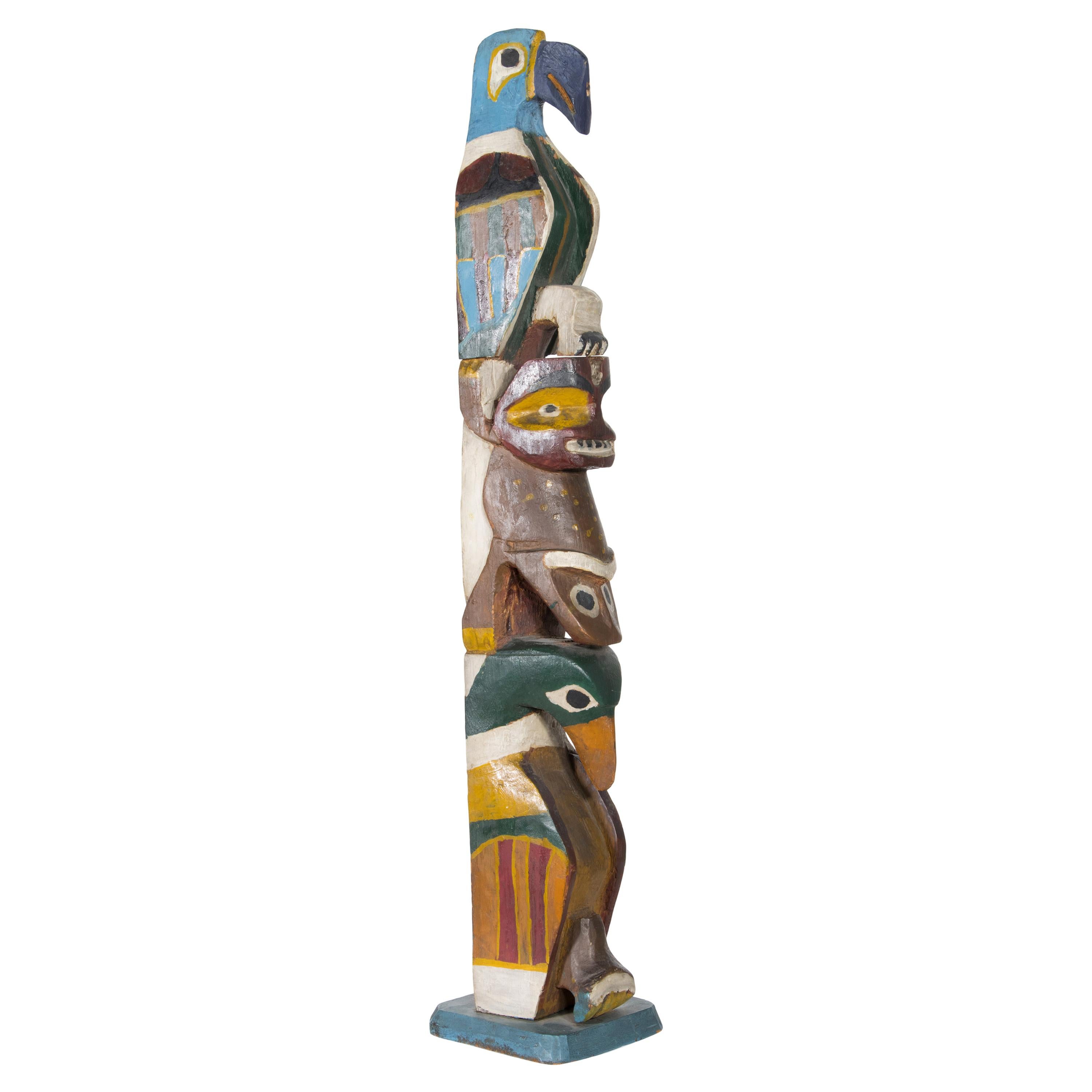 Circa 1900 Northwest Coast Totem, 27 1/2"H For Sale at 1stDibs