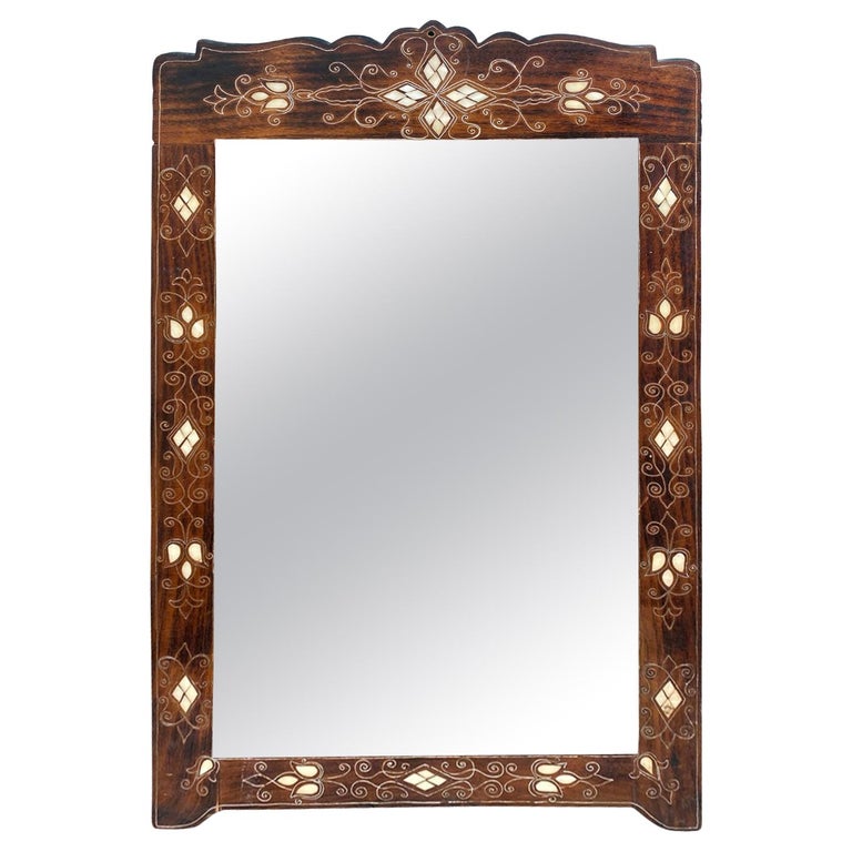 Circa 1900 Persian Inlaid Mirror at 1stDibs