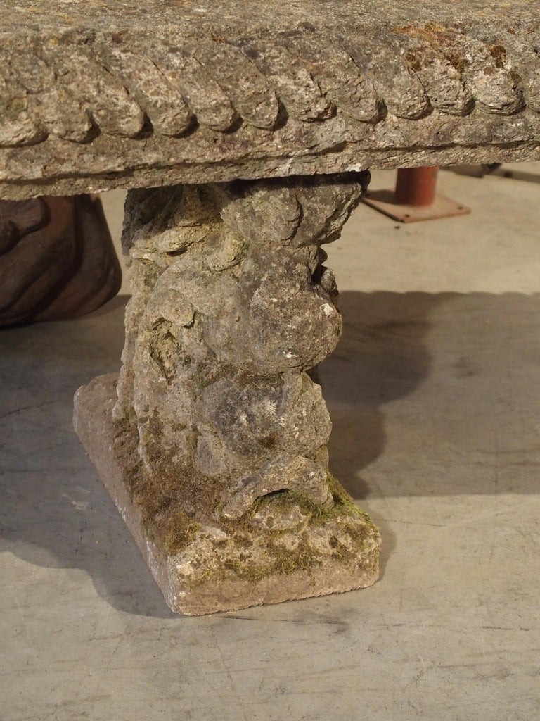 Reconstituted Stone Dolphins Bench from France, circa 1900 at 1stDibs