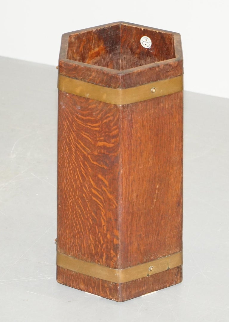 Stamed R.a.Lister and Co Ltd Dursley England Oak Stick Umbrella Stand ...