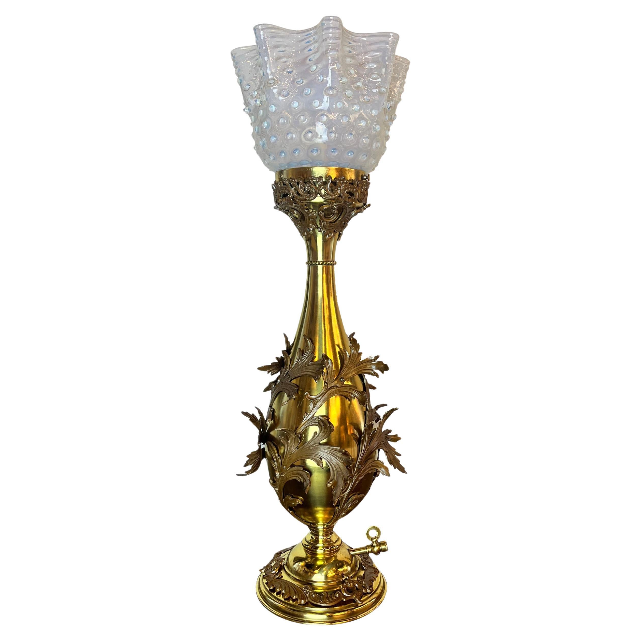 Circa 1900 Victorian Converted Gas Portable Lamp For Sale at 1stDibs
