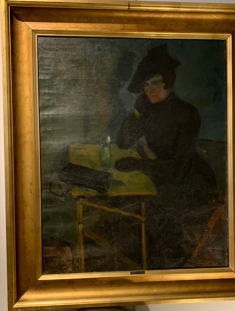 Circa 1910 Danish Oil Painting on Canvas by Artist Immanuel Ibsen '1887 ...