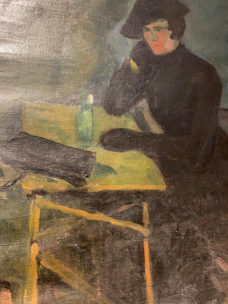 Circa 1910 Danish Oil Painting on Canvas by Artist Immanuel Ibsen '1887 ...