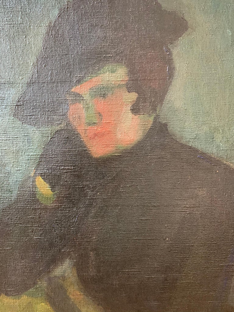 Circa 1910 Danish Oil Painting on Canvas by Artist Immanuel Ibsen '1887 ...