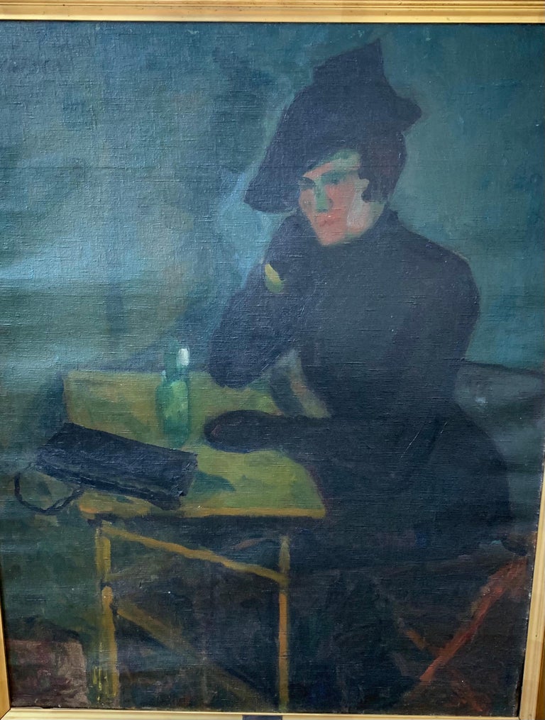 Circa 1910 Danish Oil Painting on Canvas by Artist Immanuel Ibsen '1887 ...