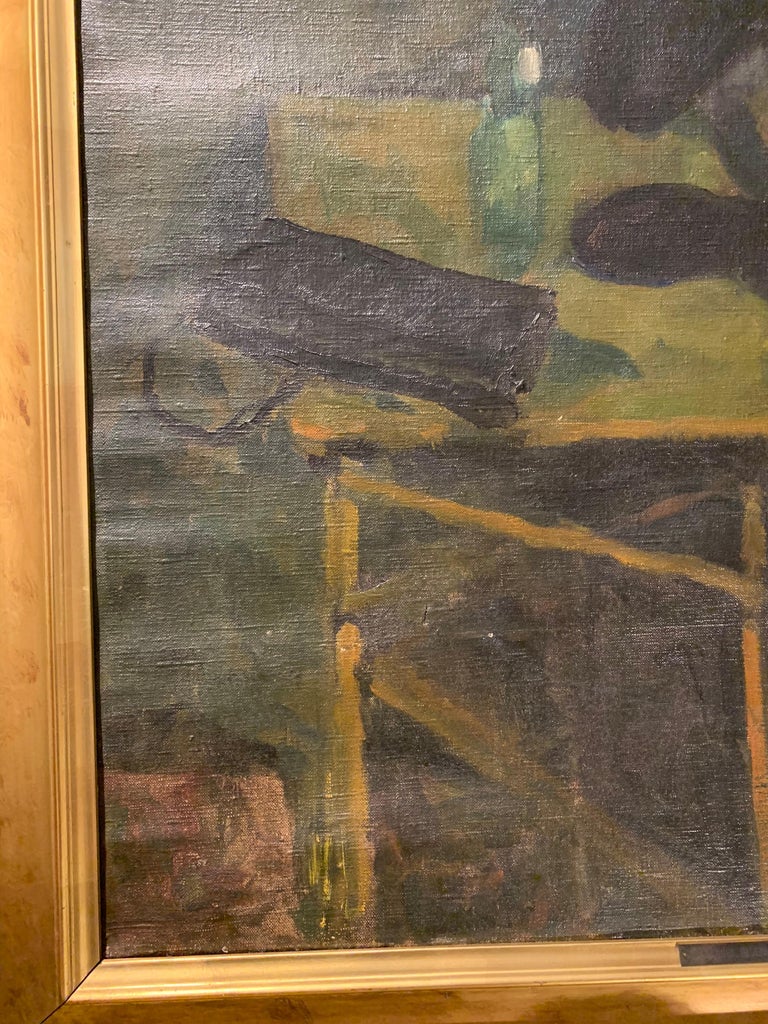 Circa 1910 Danish Oil Painting on Canvas by Artist Immanuel Ibsen '1887 ...