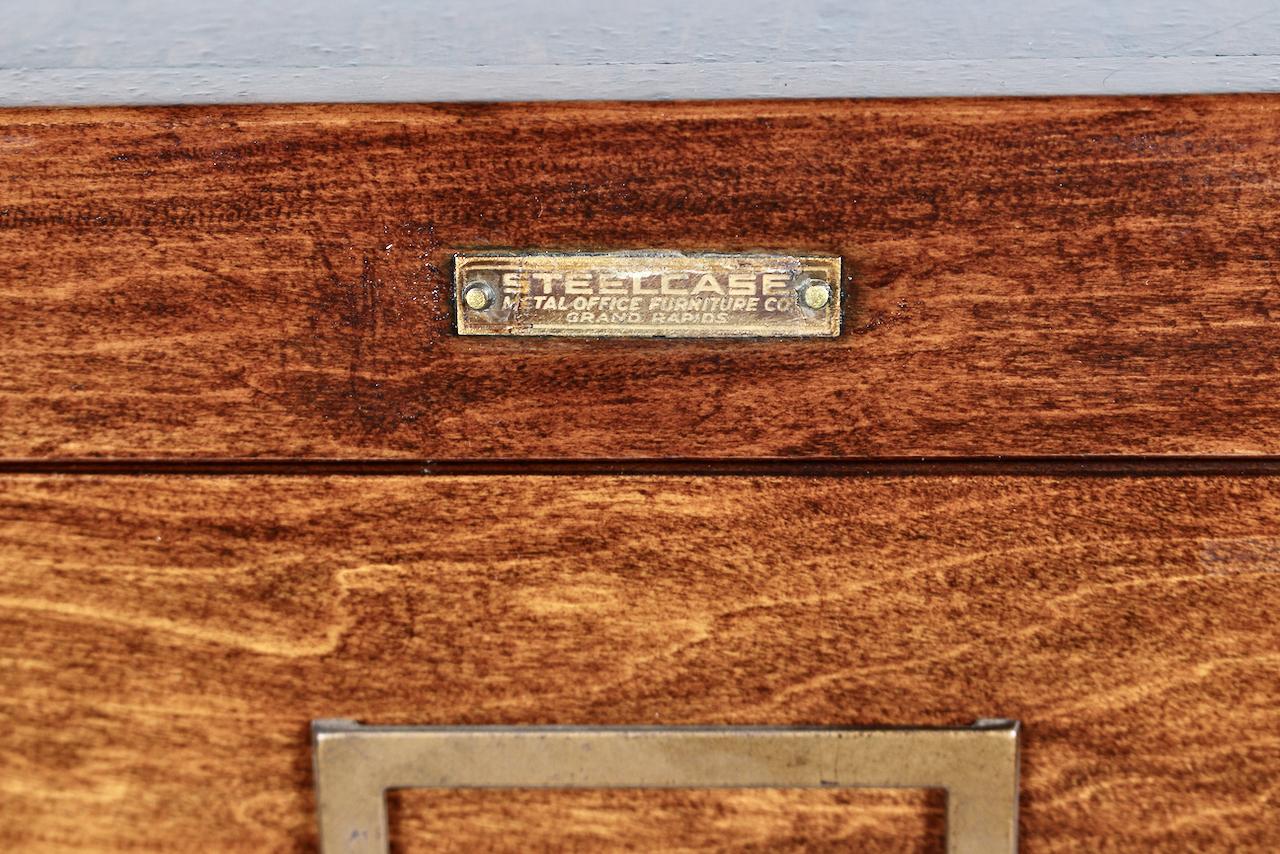 Early Steelcase Wood and Steel Four Drawer File Cabinet, Circa 1920 For ...