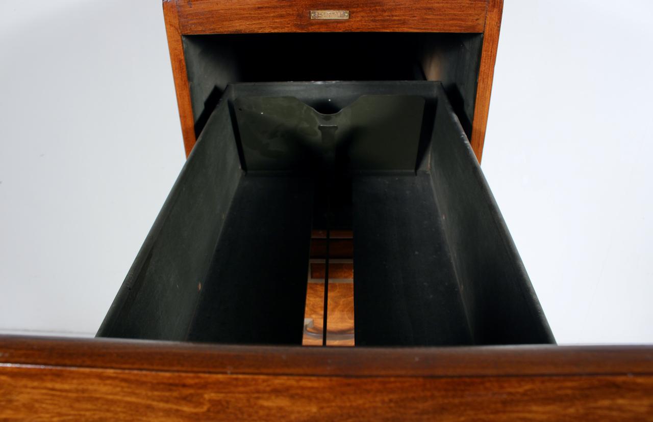Early Steelcase Wood and Steel Four Drawer File Cabinet, Circa 1920 For ...