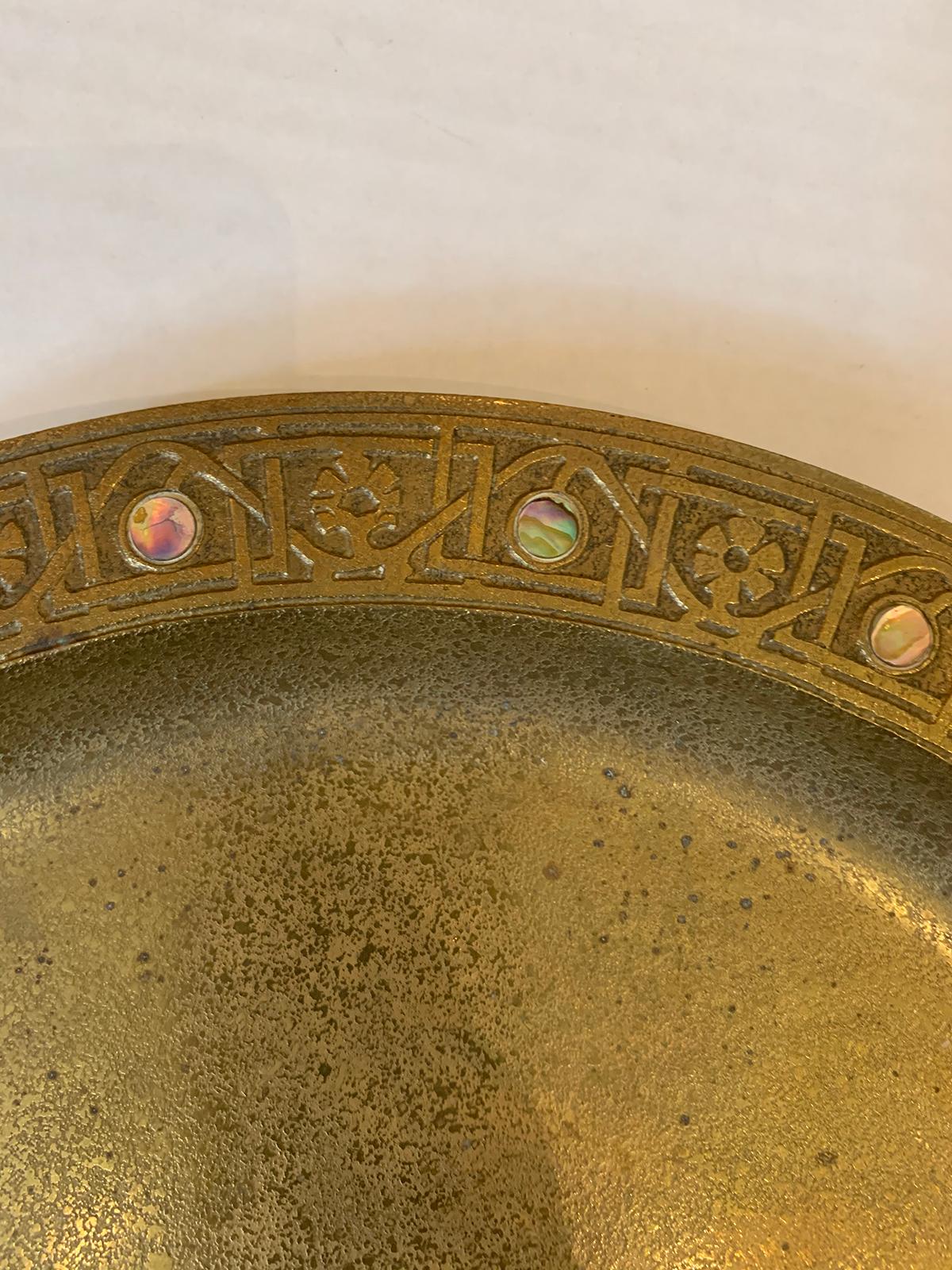 Tiffany Studios Gilt Bronze Dore Plate Abalone Pattern, Model 1730 ...