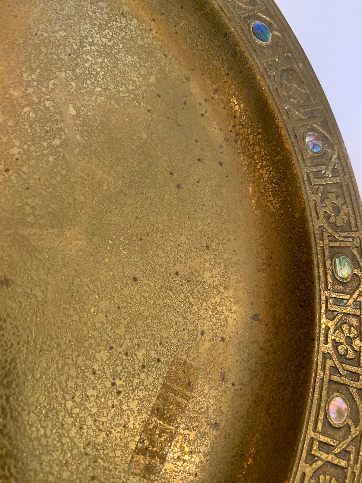Tiffany Studios Gilt Bronze Dore Plate Abalone Pattern, Model 1730 ...