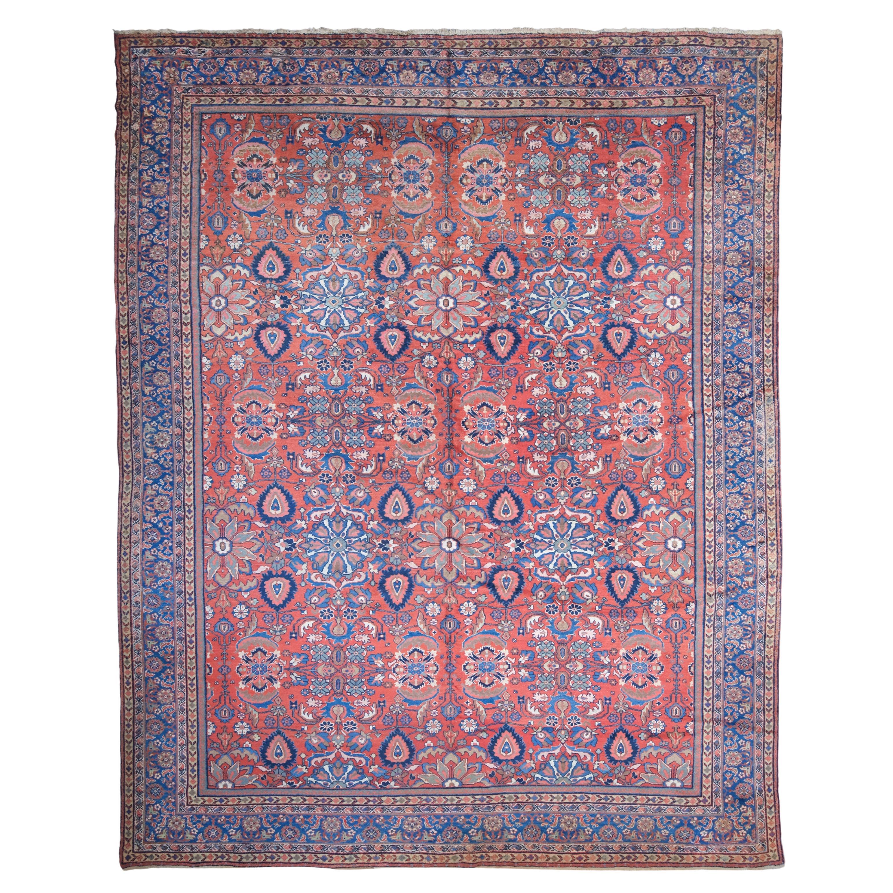 Circa 1920 Mahal Carpet - Vintage Persian Carpet, Wool Rug, Vintage ...